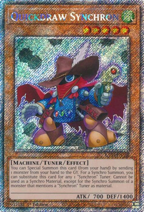 Quickdraw Synchron Platinum Secret Rare Quarter Century Bonanza Yugioh