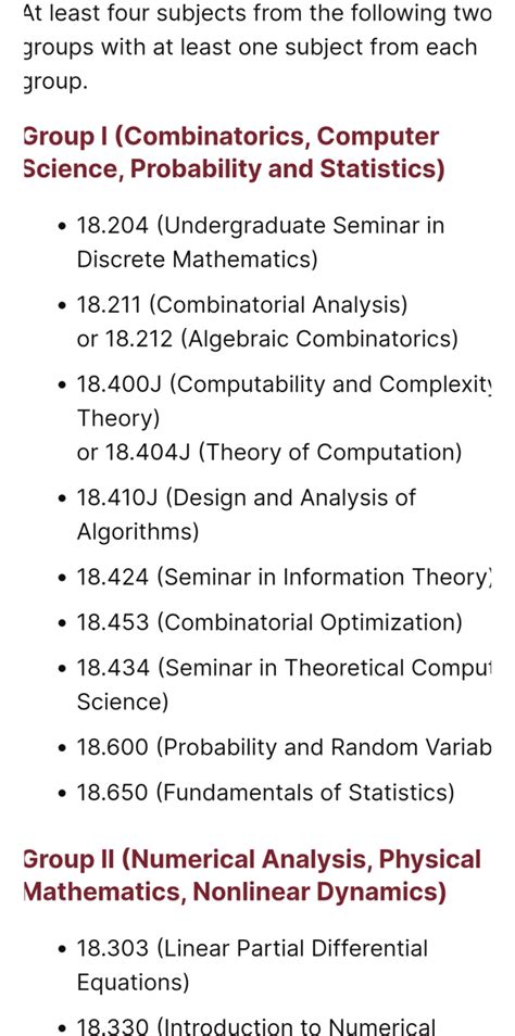 Cs Prerequisites In Applied Mathematics R Mit