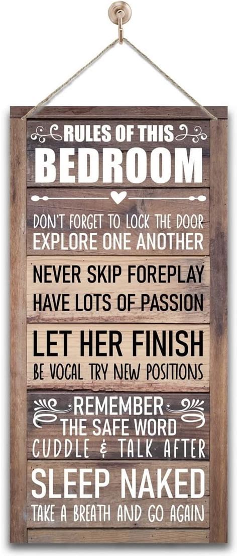 Bedroom Rules Home Signs Decor Sex Bedroom Wall Décor Hanging Wood Sign 6 X12 Bedroom Rules Home Signs Decor Sex Bedroom Wall Décor Hanging Wood Sign 6 X12