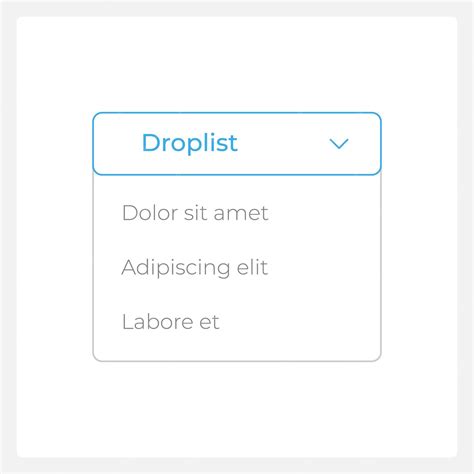 Premium Vector Activated Droplist Ui Element Template