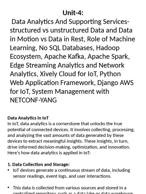 Iot Unit4 Pdf Apache Spark Apache Hadoop