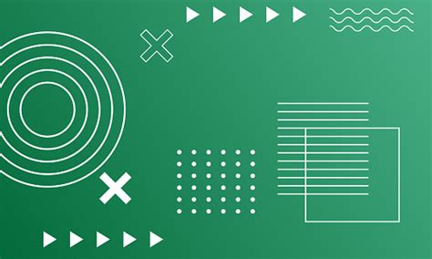 기하학적 추상 배경 디자인 녹색 그라데이션 배경에 간단한 기하학적 모양의 구성입니다 프리젠 테이션 전단지 및 전단지 카드 착륙 웹 사이트 디자인에 사용합니다 벡터 그림입니다