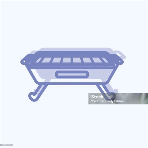 아이콘 바베큐 홈 기호에 적합합니다 두 가지 톤 스타일 편집 가능한 간단한 디자인 디자인 템플릿 벡터 간단한 기호 그림 가마솥에