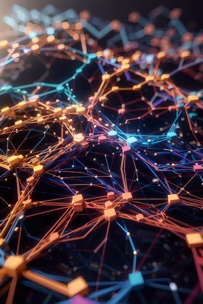 Premium AI Image Structural Connection Of Information Data Transfer In Network Connection