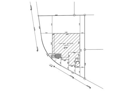 Building And Site Demarcation Design With Dimension