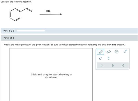 Solved Consider The Following Reaction Part 0 3 Part 1 Chegg Com