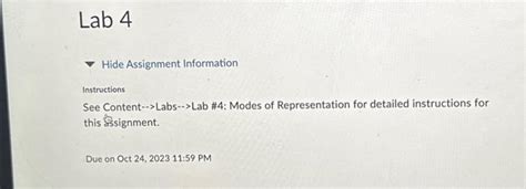 hide assignment information instructions see