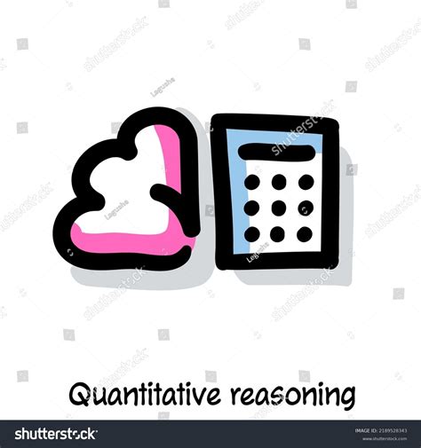 Quantitative Reasoning Scribing Sketchnoting Visual Note Stock Vector