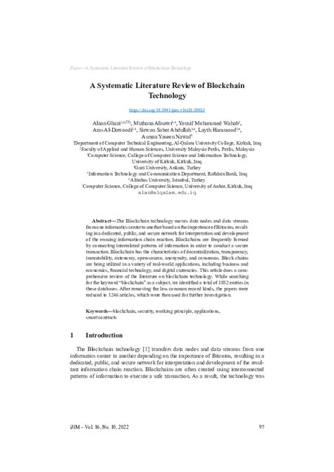 Pdf A Systematic Literature Review Of Blockchain Technology