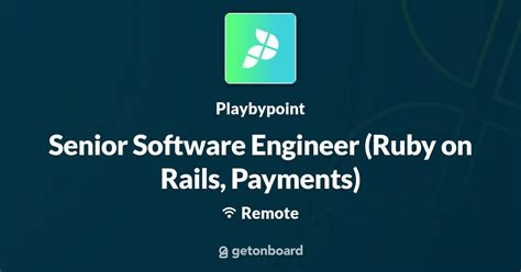Senior Software Engineer Ruby On Rails Payments At Playbypoint