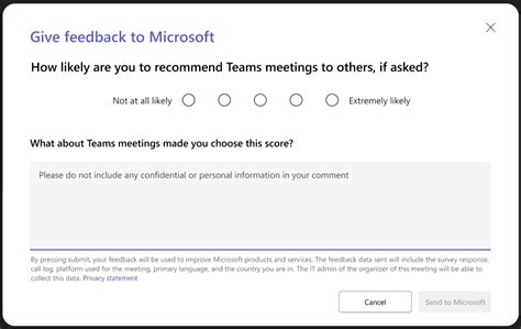 管理 Teams 会议中匿名参与者的反馈调查 Microsoft Teams Microsoft Learn