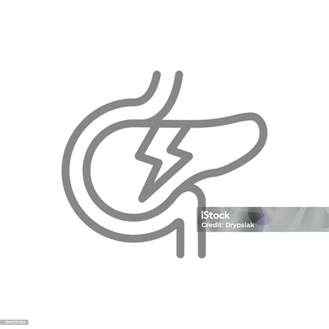 급성 통증 선 아이콘이있는 췌장 인간의 장기 소화 및 내분비 시스템 기호의 위험 건강 진단에 대한 스톡 벡터 아트 및 기타 이미지 건강 진단 건강관리와 의술 건강에