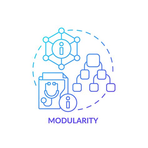 2d Gradient Blue Icon Modularity Concept Isolated Vector Health Interoperability Resources