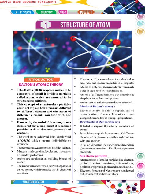 Atomic Structure Pdf Atoms Isotope