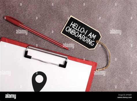 Handwriting Text Hello I Am Onboarding Internet Concept Action Process