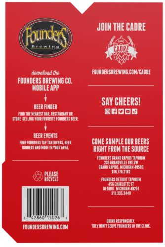 Founders® Rubaeus Raspberry Ale Craft Beer 6 Bottles 12 Fl Oz Kroger