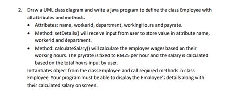 Solved Draw A UML Class Diagram And Write A Java Program Chegg