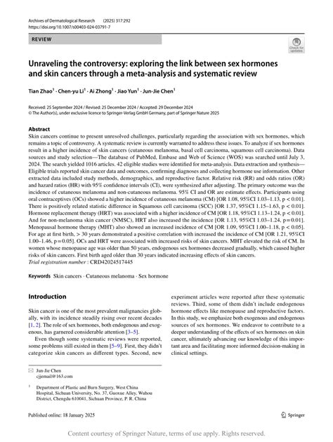 Unraveling The Controversy Exploring The Link Between Sex Hormones And