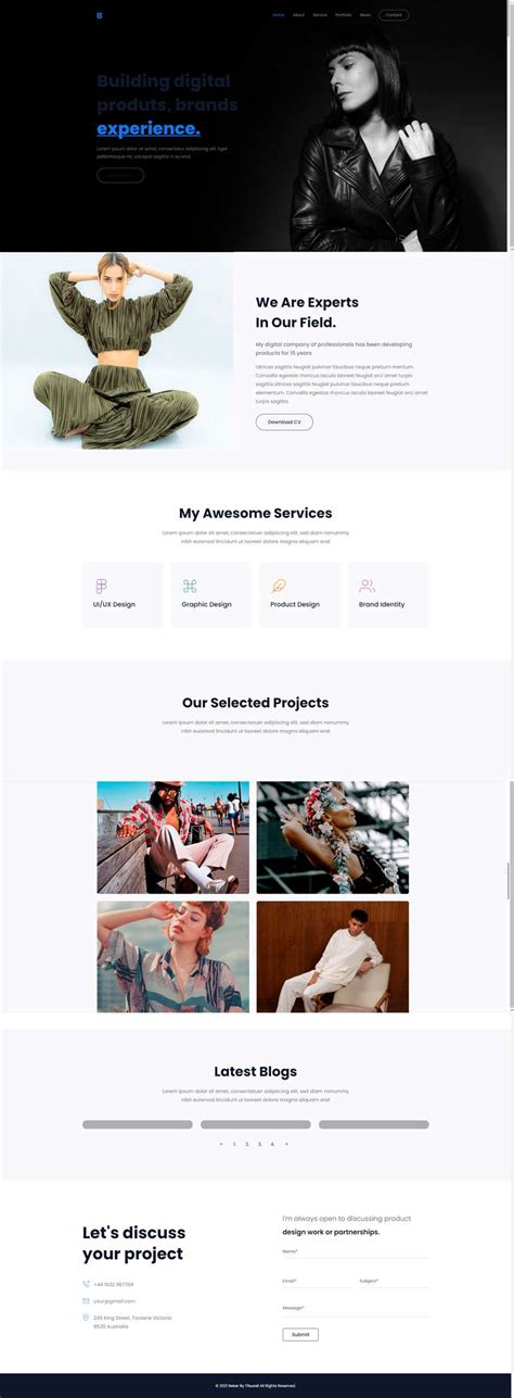 个人展示主页面html，个人信息展示页面设计 17素材网