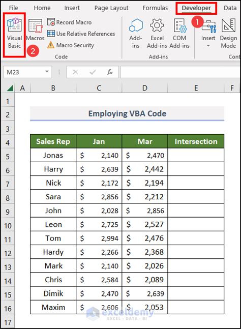 How To Perform An Intersection Of Two Data Sets In Excel Methods