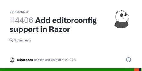 Add Editorconfig Support In Razor · Issue 4406 · Dotnetrazor · Github