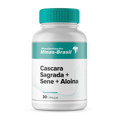 Cascara Sagrada 250mg Sene 150mg Aloina 50mg 30 Cápsulas Drogaria