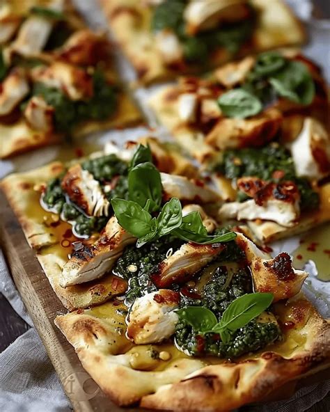 Pesto Chicken Flatbread