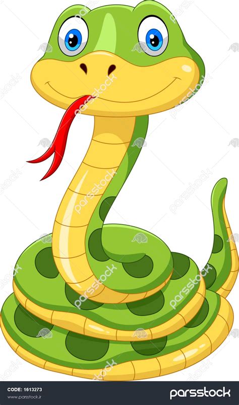 کارتون مار سبز ناز 1613273