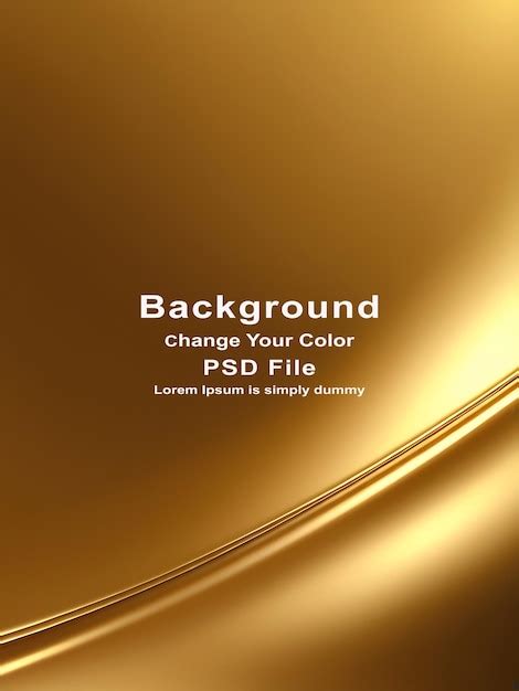 Psd 추상적인 금색 그라디언트 배경은 현대적인 흐릿한 텍스처 금색 벽으로 보입니다 프리미엄 Ai 생성 Psd