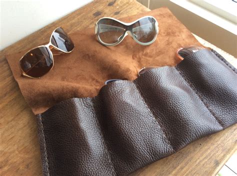 Leather Eyeglass Case Soft Glasses Pouch Multiple Sunglasses Case