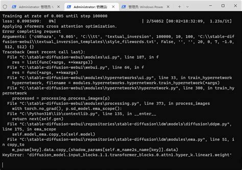 when training hypernetwork it thrown `keyerror diffusion put