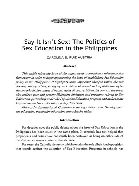 Critique Paper About Education Pdf Sex Education Gender Studies