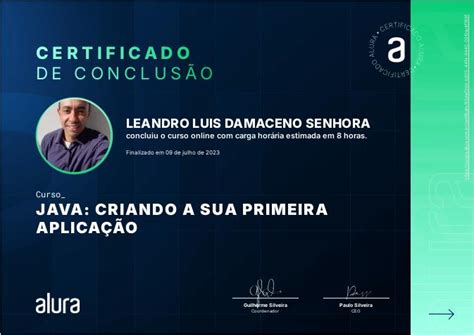 Leandro L Senhora On Linkedin Leandro Luis Damaceno Senhora Curso