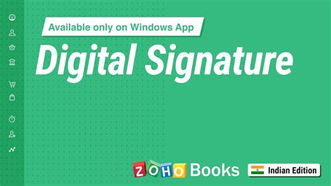 Zoho Books Digital Signature Overview