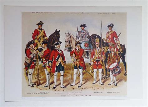 Types Of The British Army In 1750 By Tradition 1965 Illustrative