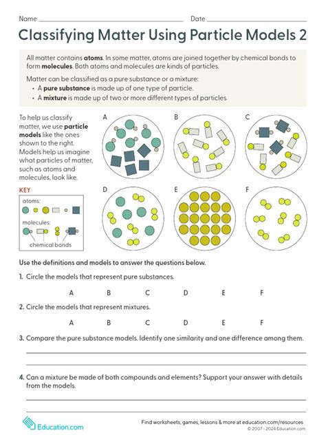 classifying matter using particle models 2 pdf