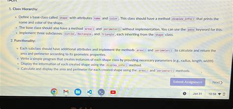 Solved Class Hierarchydefine A Base Class Called With