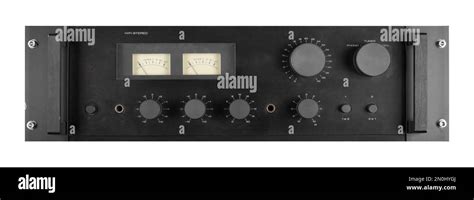Music And Sound Front View Audio Power Amplifier Isolated White