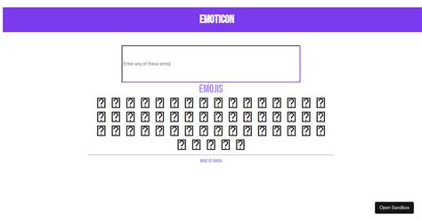 Emoticon Codesandbox