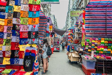People Shopping Ladies Market Mong Kok Kowloon Hong Kong Editorial