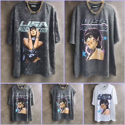 Oversized T Shirt Lisa Rockstar Screen Chest 44 46 Length 28 Cotton