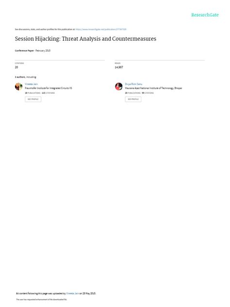 Session Hijacking And Countermeasures Pdf Cookie World Wide Web
