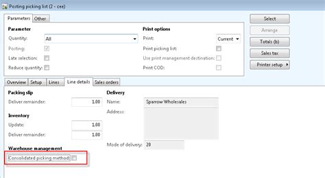 Dynamics Ax Concoction Picking Setup In Microsoft Dynamics Ax