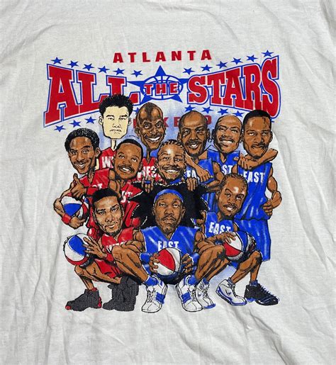 Vintage 2003 Nba All Star Game Big Head Basketball Tshirt Size Xl