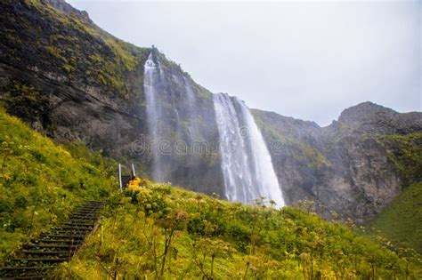 Iceland S Iconic Waterfall Seljalandfoss A Breathtaking Beauty Stock Image Image Of Wave