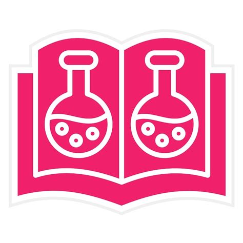 Premium Vector Chemistry Open Book Icon Style