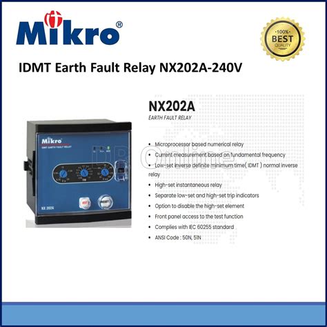 mikro idmt earth fault relay 240vac nx202a 240a lazada