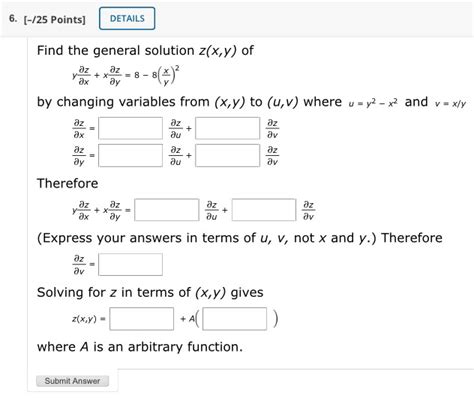 Solved Az Az Au V X 6 25 Points DETAILS Find The Chegg Com