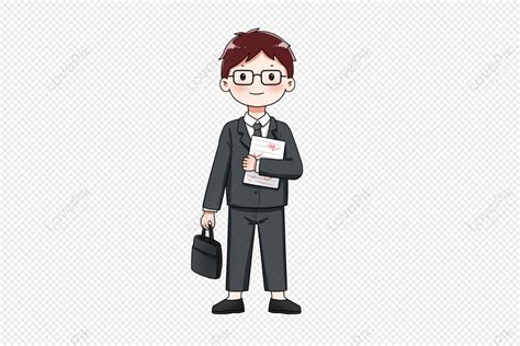 穿西裝的男老師PSD圖案素材免費下載可愛卡通圖片尺寸3000 2000px Lovepik