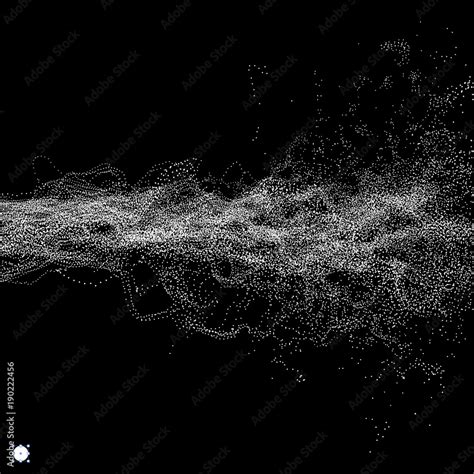 Array With Dynamic Particles Wavy Background Composition With Motion Effect Abstract Vector